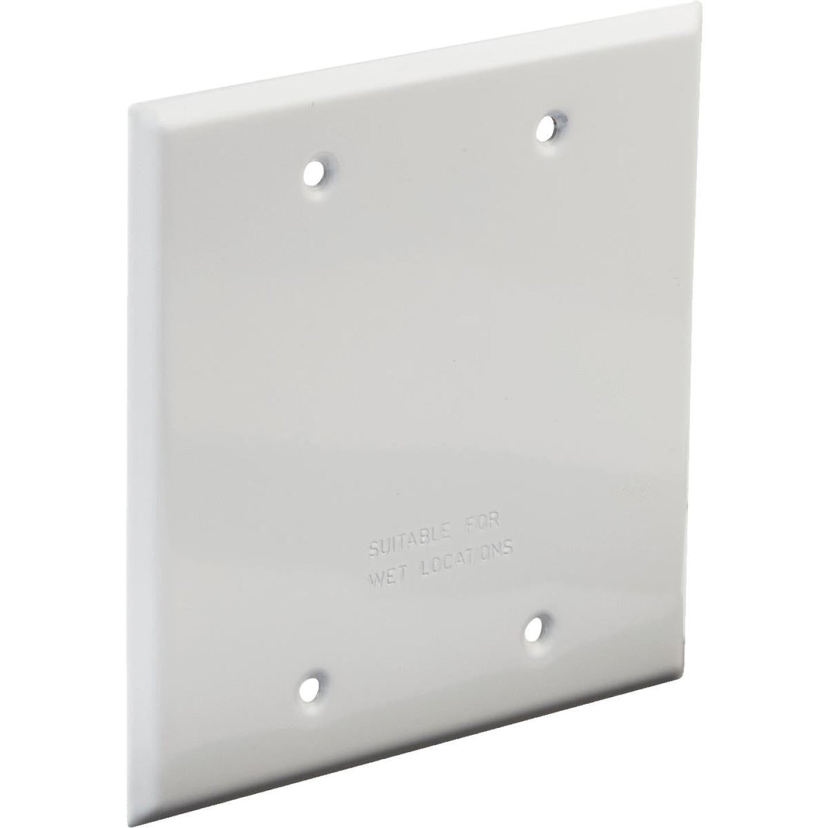 Bell 2-Gang Rectangular Aluminum White Blank Weatherproof Outdoor Box ...