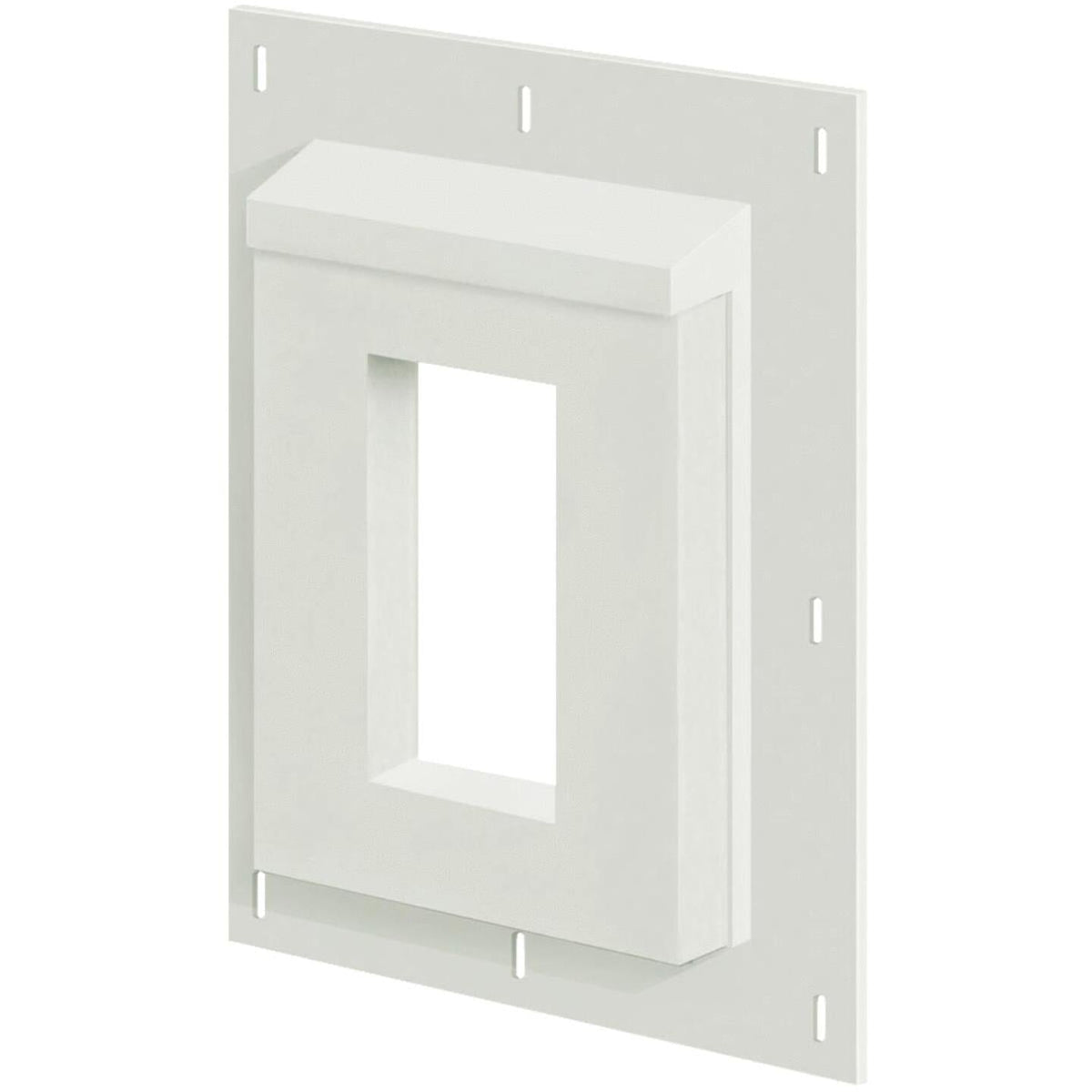 Builders Edge Sturdimount 6" x 8-1/2" Trim White/Paintable Fiber Cement ...